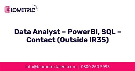 Biometric Talent On Linkedin Data Analyst Powerbi Sql Contact