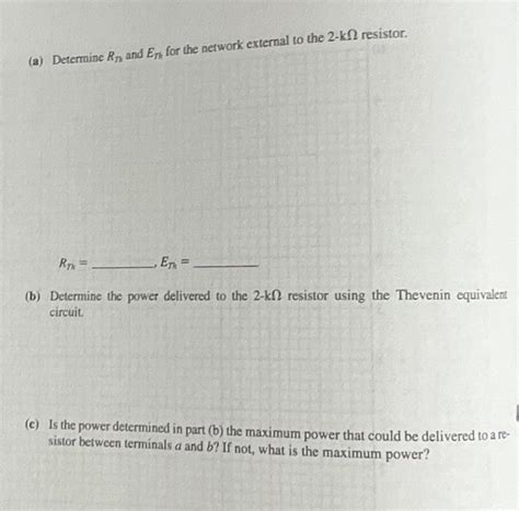 Solved For The Network Of Fig A Determine Rn And Chegg