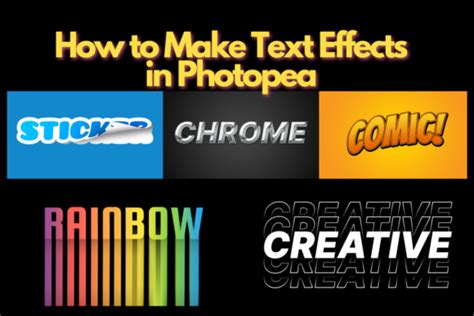 Online How To Make Text Effects In Photopea Course Creative Fabrica