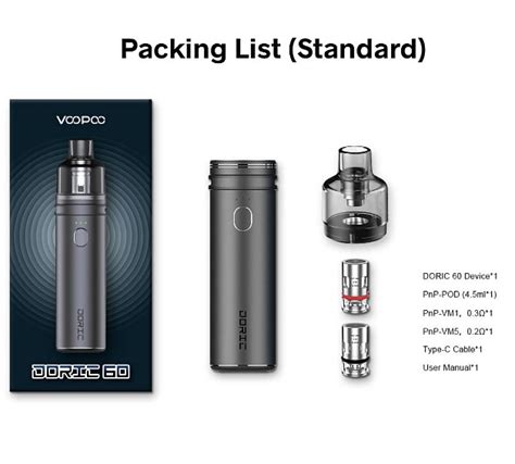 Kit Voopoo Doric 60 Space Gray Tigaraego