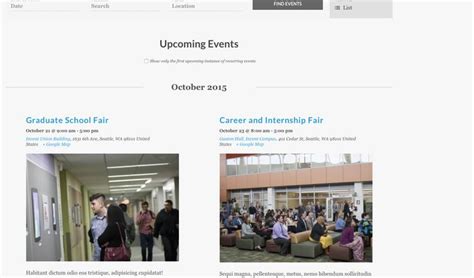 Upcoming Events Section School Fair Upcoming Events Graduate School