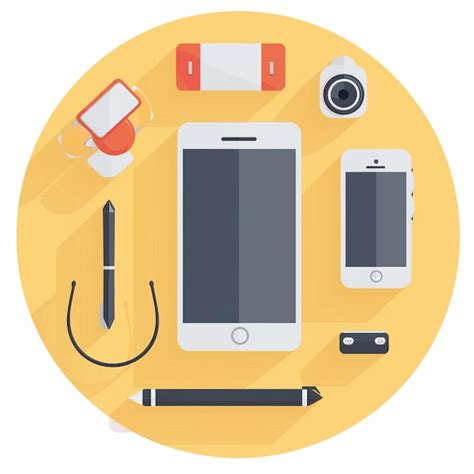 Vector Technology Device Illustration Digital Gadget Set Modern Design