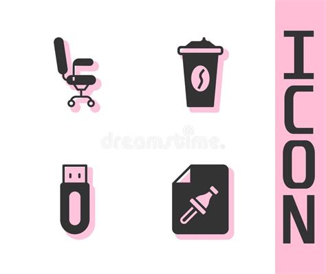 Set Note Paper With Push Button Office Chair Usb Flash Drive And