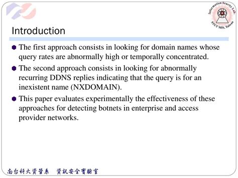 Ppt Identifying Botnets Using Anomaly Detection Techniques Applied To