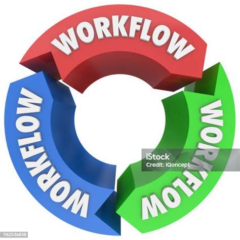 워크플로 주기 화살표 절차 프로세스 3d 그림 디지털 생성 이미지에 대한 스톡 사진 및 기타 이미지 디지털 생성 이미지