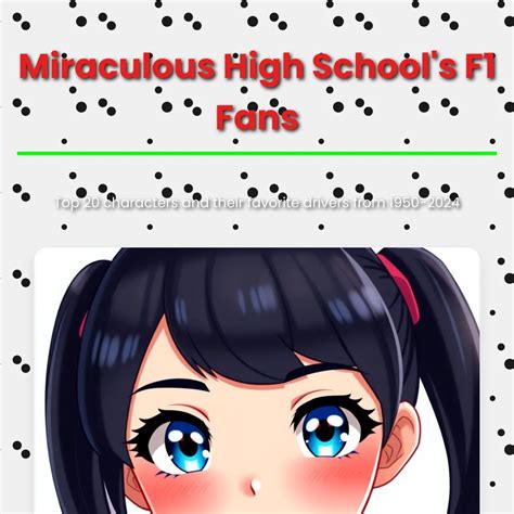 Miraculous Characters Favorite F1 Drivers