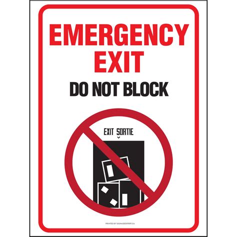 Emergency Exit Do Not Block