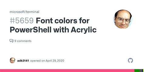 Font Colors For Powershell With Acrylic · Issue 5659 · Microsoft