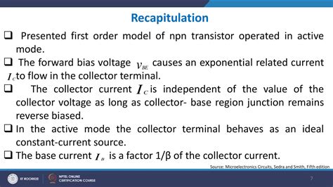 Lecture Bipolar Junction Transistor Modes Of Operation II Electronics Electrical EE EC EX