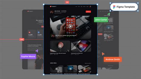 Creator X Video Figma Template Free Figma Resource Figma Elements