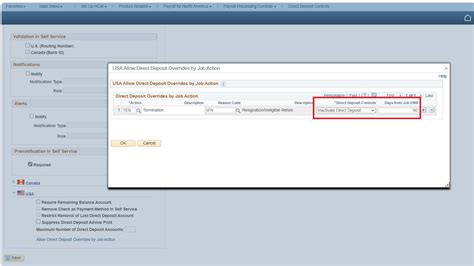How Does Direct Deposit Controls Page Work — Oracle Mosc