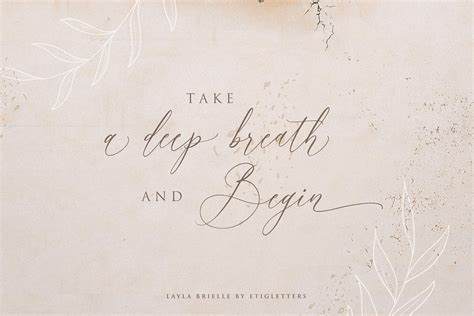 Layla Brielle Font A Script Font By Etigletters Creative Market