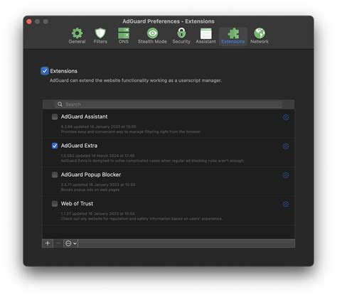 Erweiterungen Adguard Knowledge Base