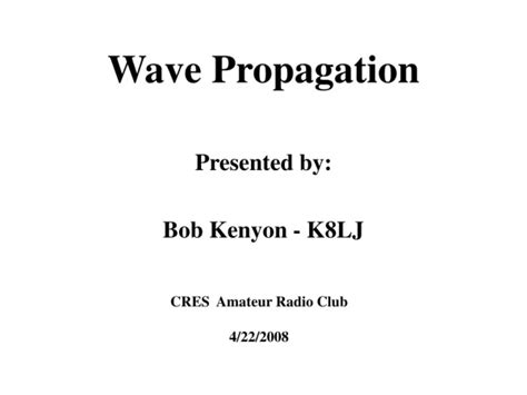 ppt wave propagation powerpoint presentation free download id 9128768