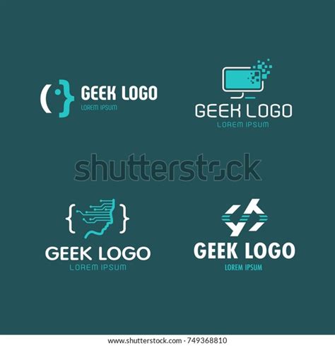 Geek Logo Programmers Icon Stock Vector Royalty Free 749368810 Shutterstock