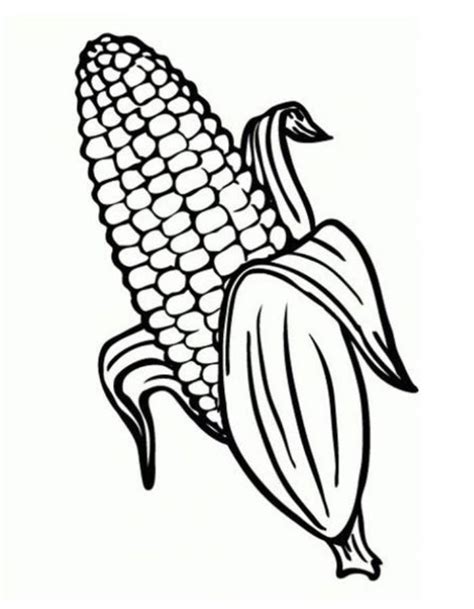 Printable Corn Coloring Page Free Printable Pdf