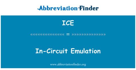 ICE significa En el circuito emulación In Circuit Emulation