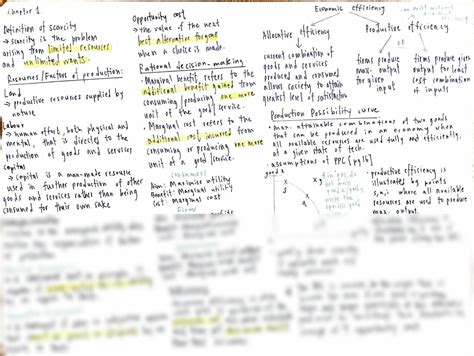 Solution Chapter 1 The Central Economic Problem Summary Notes Studypool