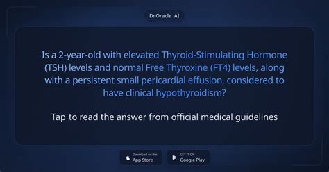 Is A 2 Year Old With Elevated Thyroid Stimulating Hormone Tsh Levels