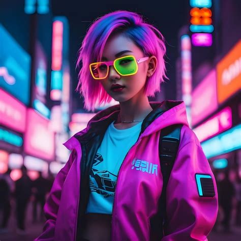 Premium Photo Cyberpunk Gamer Girl