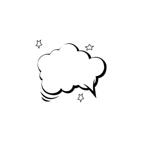 Premium Vector Simple Comic Speech Bubble