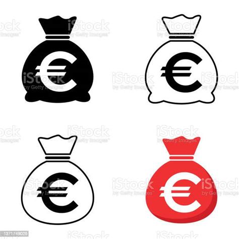 흰색 배경에 격리 된 돈 가방 아이콘 세트 은행 기호 이익 그래픽 플랫 웹 사인 가방에 대한 스톡 벡터 아트 및 기타 이미지 가방 경제 구매 Istock