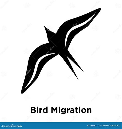 Bird Migration Icon Vector Isolated On White Background Logo Co Stock