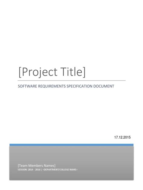 Srs Document Template Pdf Application Programming Interface Use Case