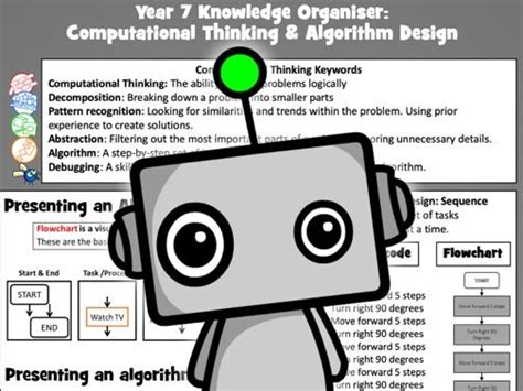 knowledge organiser and revision sheet year 7 computational thinking
