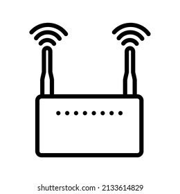 Wifi Router Line Icon Black Design Stock Vector Royalty Free 2133614829 Shutterstock