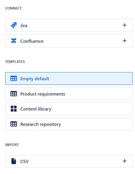 Confluence Cloud Create Database Import Csv