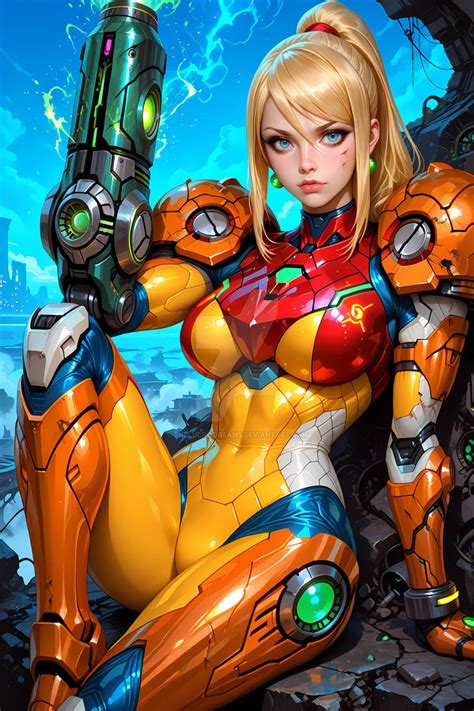 Samus Aran Powern Suit By Theluciusdreams On Deviantart