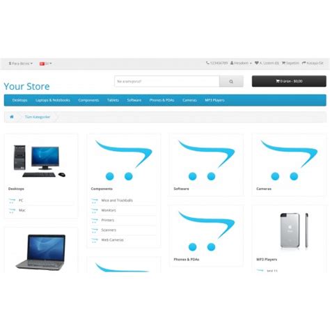 OpenCart All Categories Page Updated