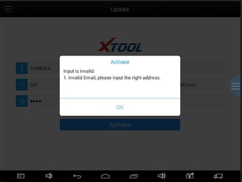 Xtool Active Fail With Input Is Invalid” Solution