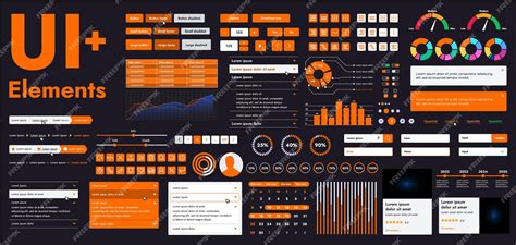 Premium Vector A Set Of Modern Web Interface Elements