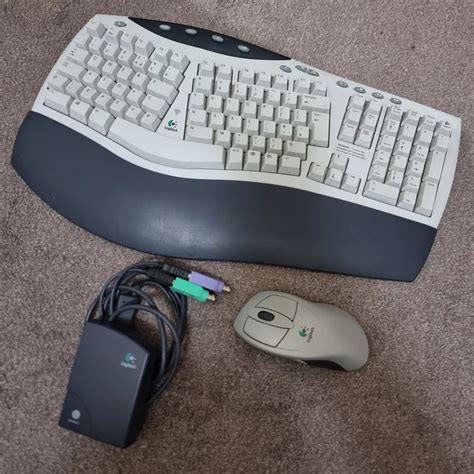 Logitech Cordless Desktop Pro Wireless Ergonomic Split Keyboard Mouse Receiver £21 51