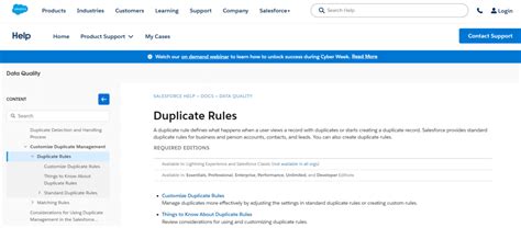 Salesforce Duplicate Rules Streamlining Data Quality