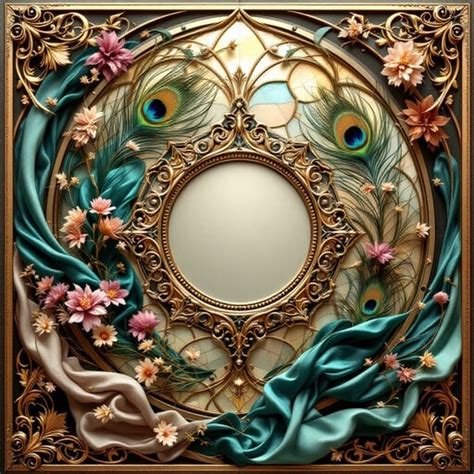 Free Nouveau Peacock Dream Image Ethereal Vintage Botanical