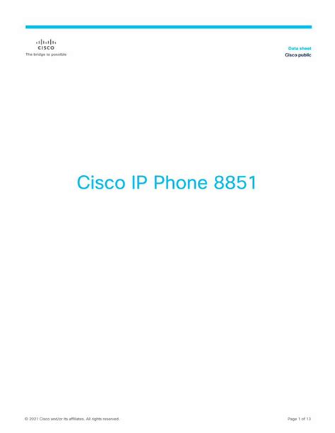 Pdf Cisco Ip Phone 8851 Data Sheet Dokumen Tips