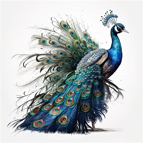 Peacock Poster Download Digital Download Poster Digital Art Downloadable Bird Art Bird