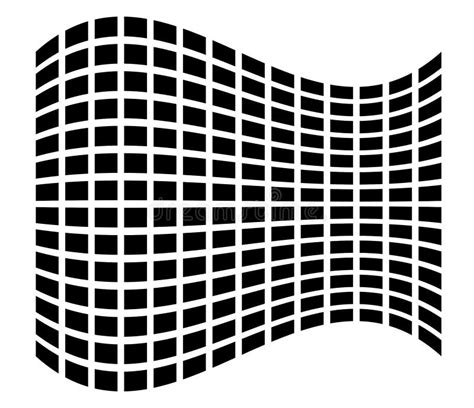 Square Mosaic Grid Mesh With Distort Deform Effect Abstract Geometrical Vector Stock Vector