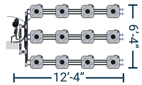 Hydramax 12 Bucket 3 Row Professional Rdwc System In Stock Buy Garden Supply Guys