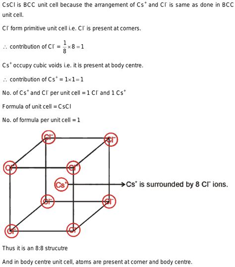 Why Cscl Is Bcc Unit Cell