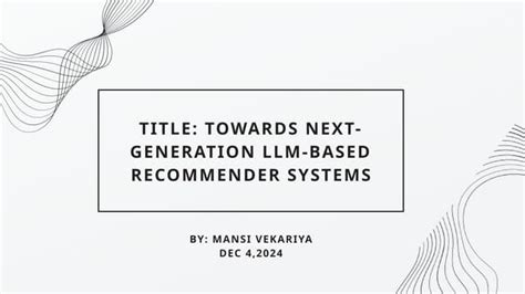 Title Towards Next Generation Llm Based Recommender Systems Subtitle A Comprehensive Survey On