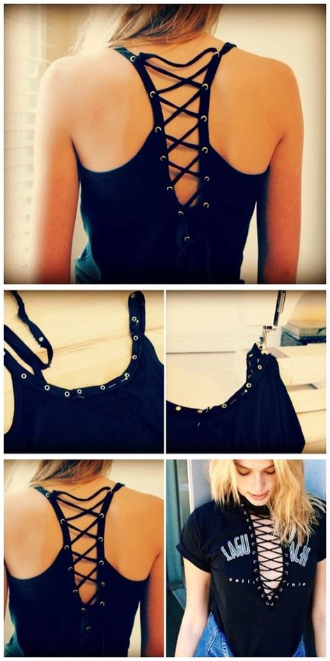 Chic T Shirt Refashion Ideas With Diy Tutorials Diy Plain Tank Into