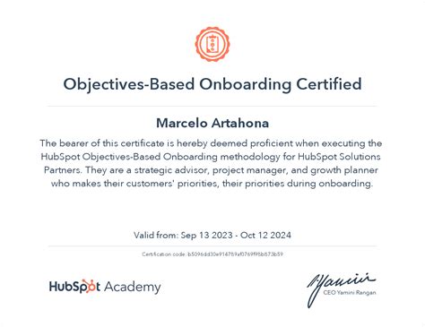 Hubspot Academy Objectives Based Onboarding Certification Hubspot Academy Objectives Based Onboarding Certification