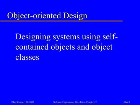 Ppt Object Oriented Design Concepts And Models Powerpoint