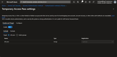 Secure Authentication Method Provisioning With Temporary Access Pass