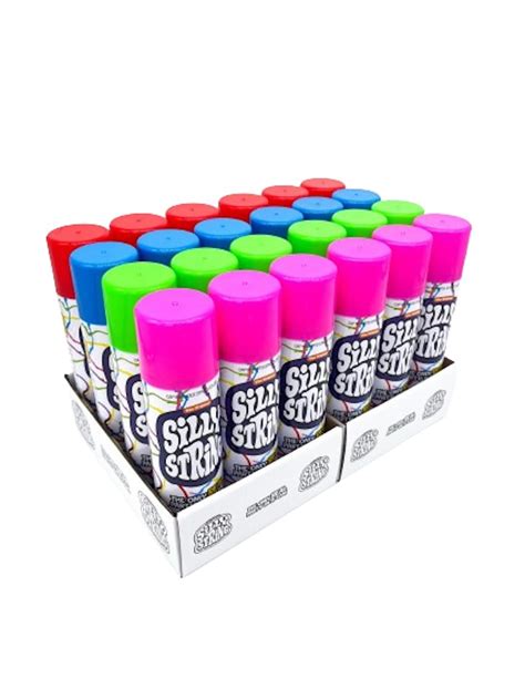 The Original Silly String Silly String 24 Pack Assorted Colors 3 Oz Large Can The Only Real