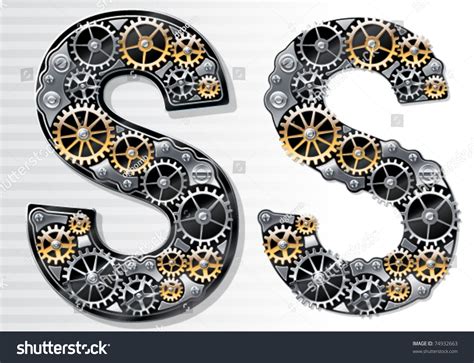 기어의 벡터 기계적 알파벳 글자 S 스톡 벡터로열티 프리 74932663 Shutterstock